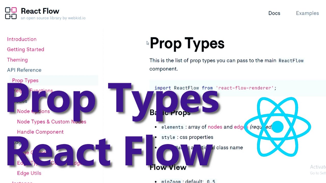 React Flow Tutorial 5 Proptypes In React Flow React Js Youtube