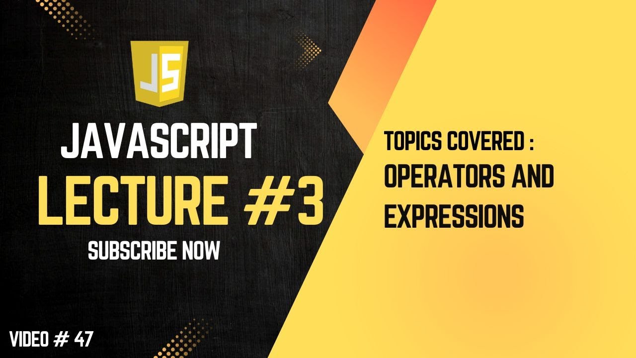 Javascript Operators Expressions Explained Youtube