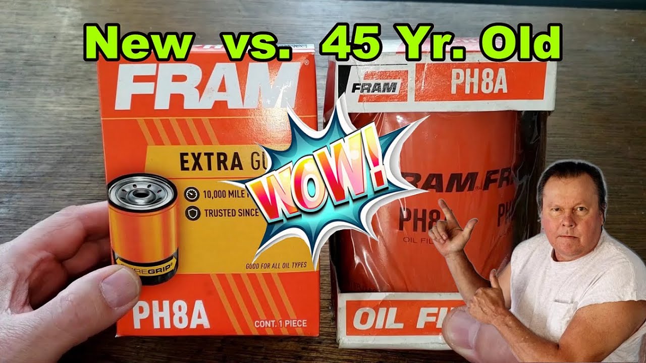 Fram Ph8a Oil Filter Vs Old Fram Ph8a Oil Filter Cut Open Comparison