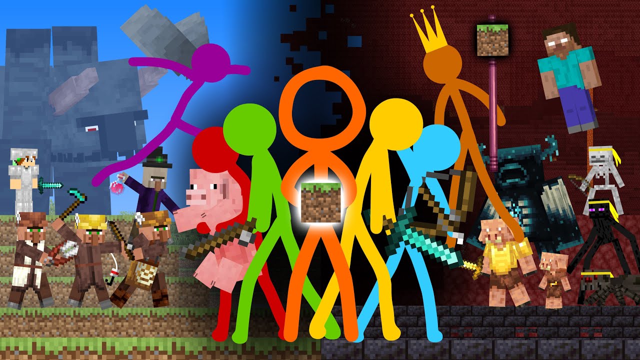 Stickman Animation Minecraft Khгўm Phгў Thбєї Giб I Hoбєўt Hг Nh дђбє Y Sгўng Tбєўo