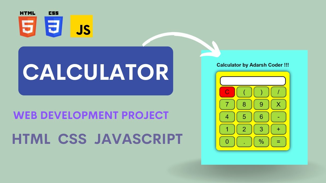 How To Create A Calculator Using Html Css And Javascript Web