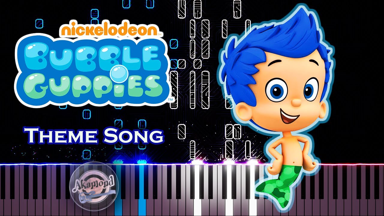 Bubble Guppies Theme Song Piano Tutorial Youtube