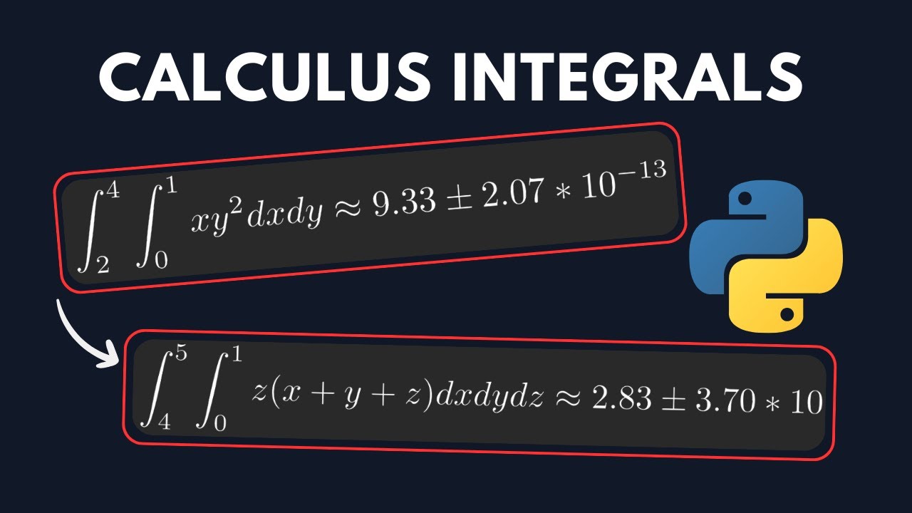 Calculate Integrals In Python With One Line Of Code Calculus 2024