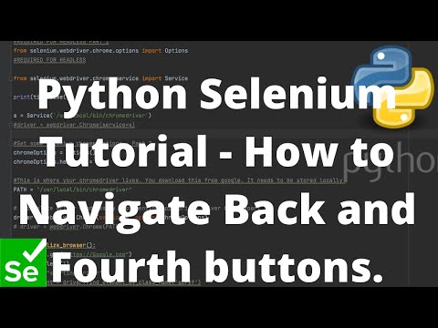 Python Selenium Tutorial How To Navigate Back And Forth Buttons