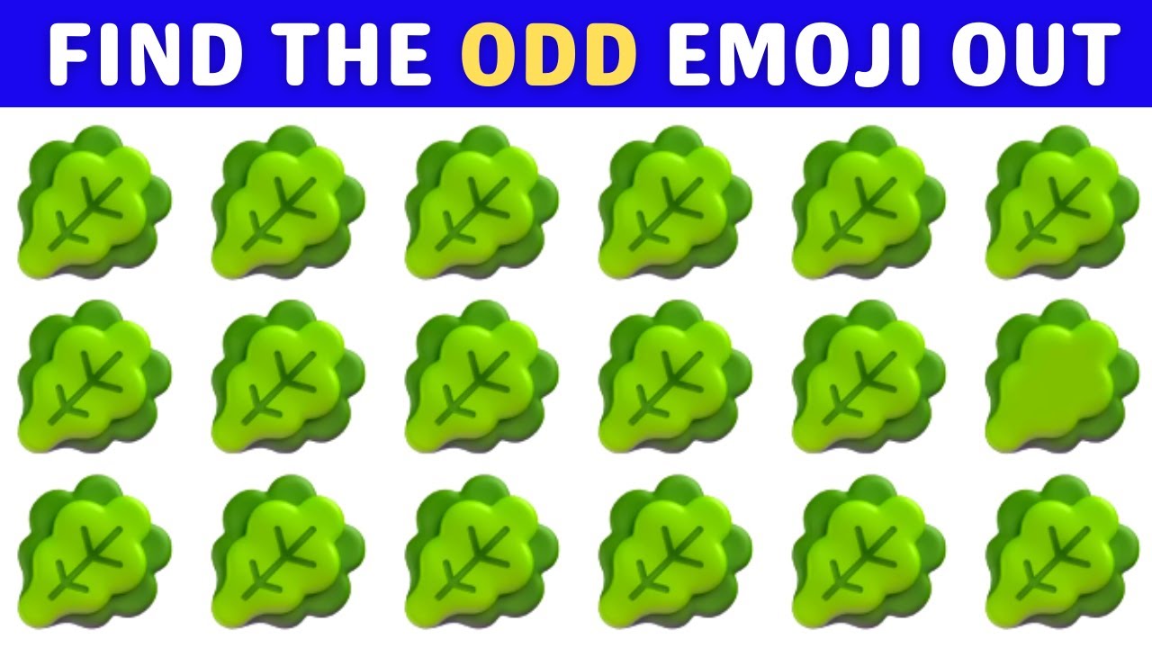 How Good Are Your Eyes 271 Find The Odd Emoji Out Emoji Puzzle