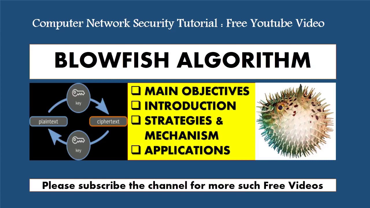 Blowfish Encryption Algorithm Youtube