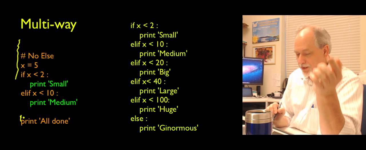 Python For Informatics Chapter 3 Conditional Execution Youtube