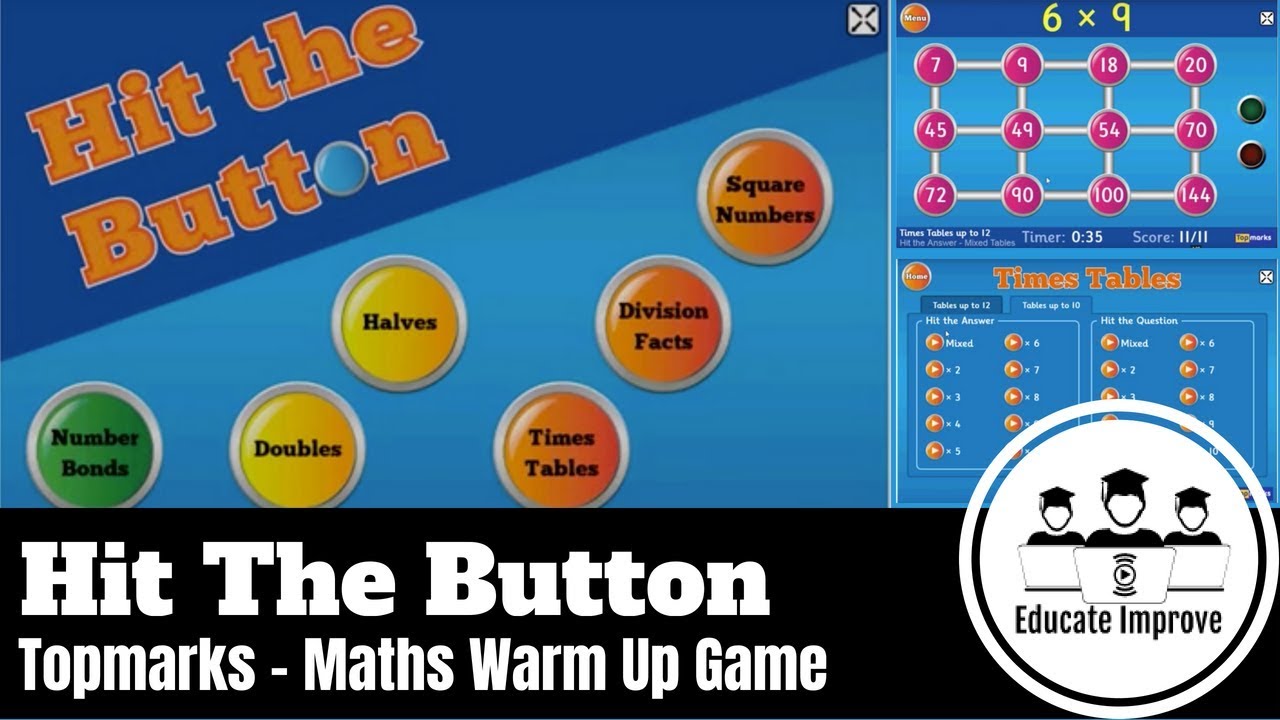Hit The Button Topmarks Fun Maths Game Activity Challenge Times