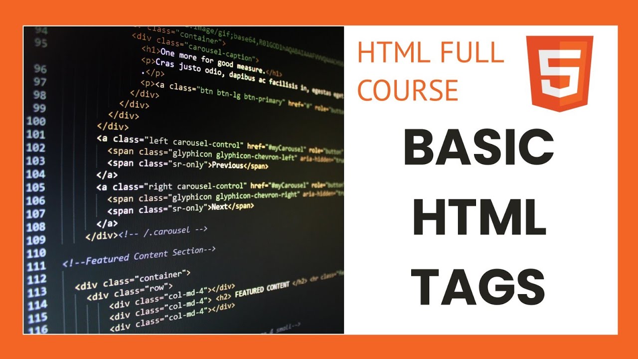 Html Basic Tags Html Tutorial 1 Part 1 Youtube
