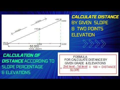 How To Calculate Distance By Elevation And Slope Youtube