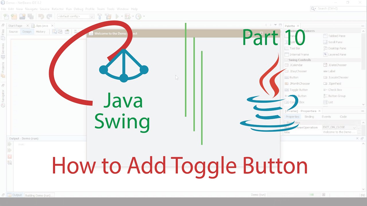 Java Swing Project Part 10 How To Add Toggle Button In Java Swing