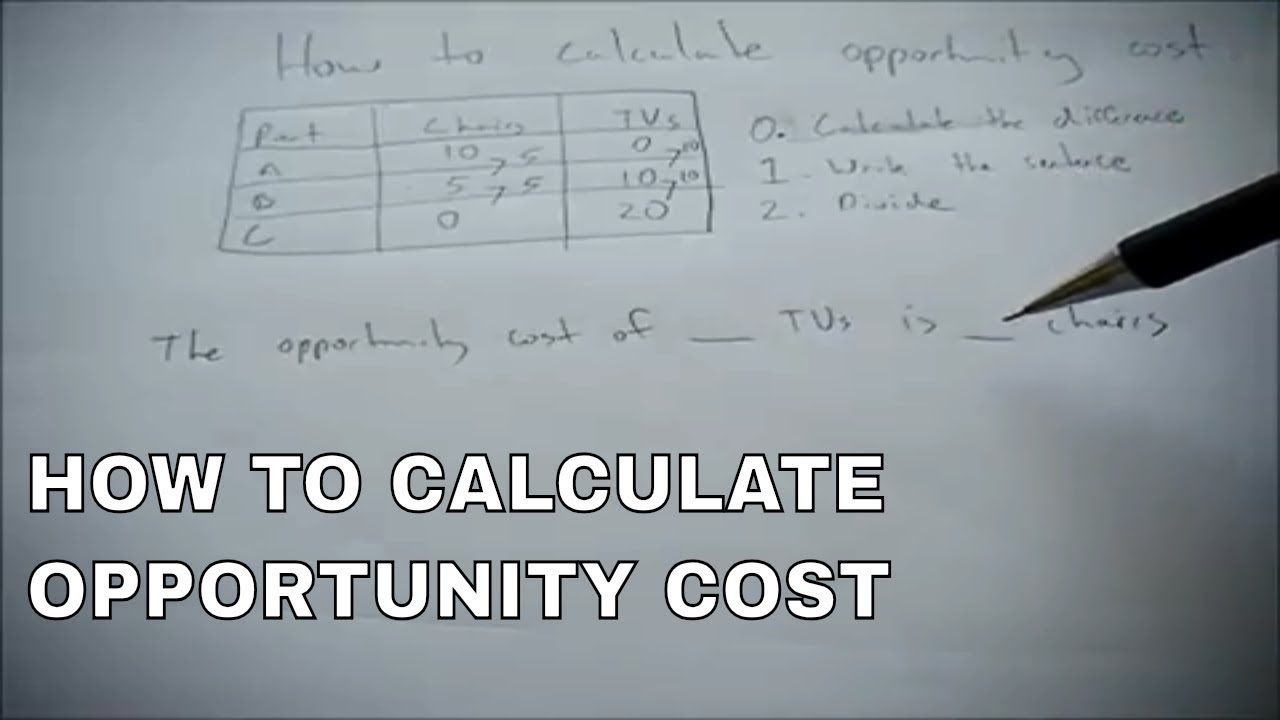 Calculating Opportunity Cost Questions At Kathryn Staley Blog