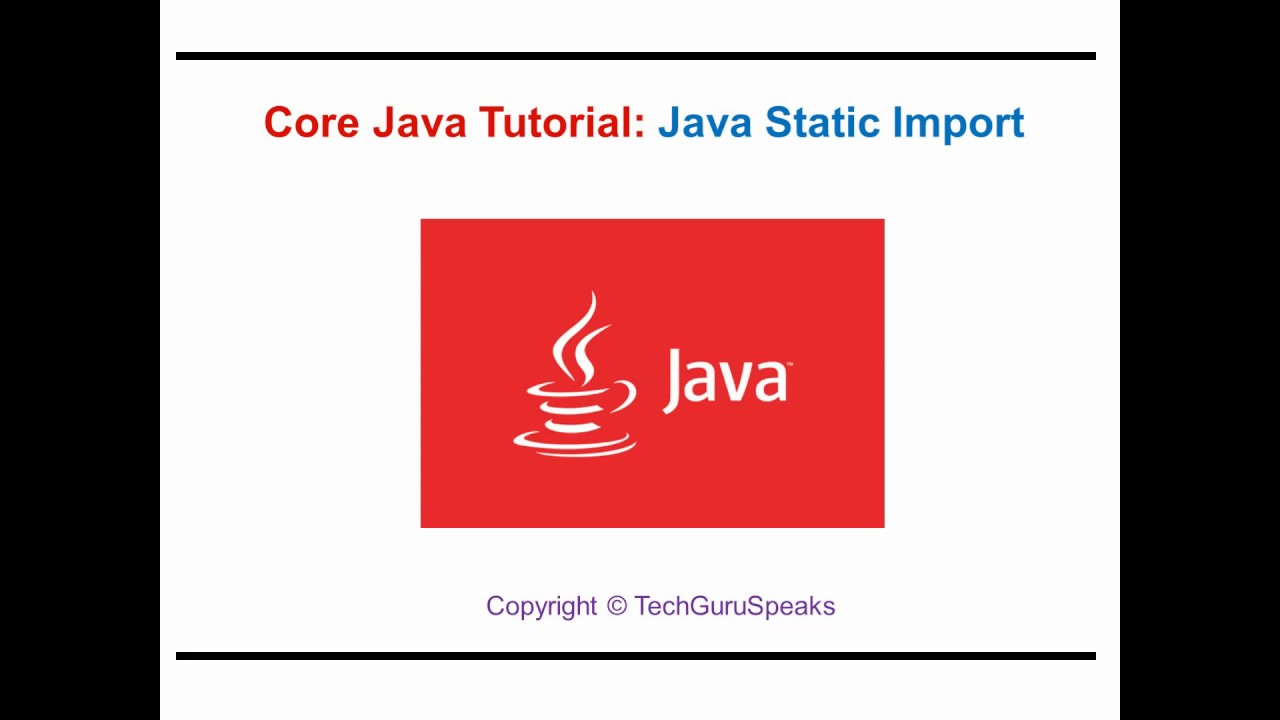 Core Java 26 Java Static Import Youtube
