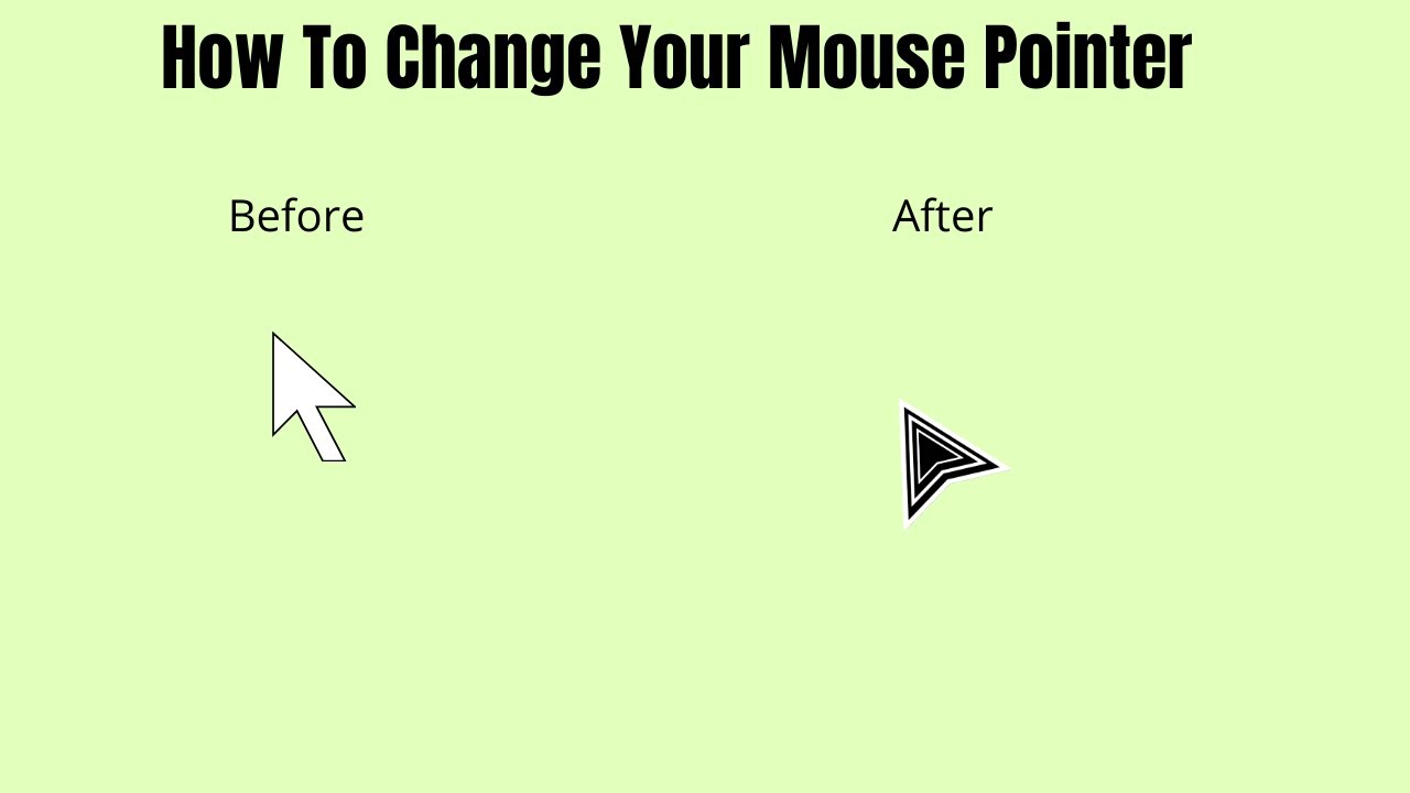 How To Change Mouse Pointer English Youtube