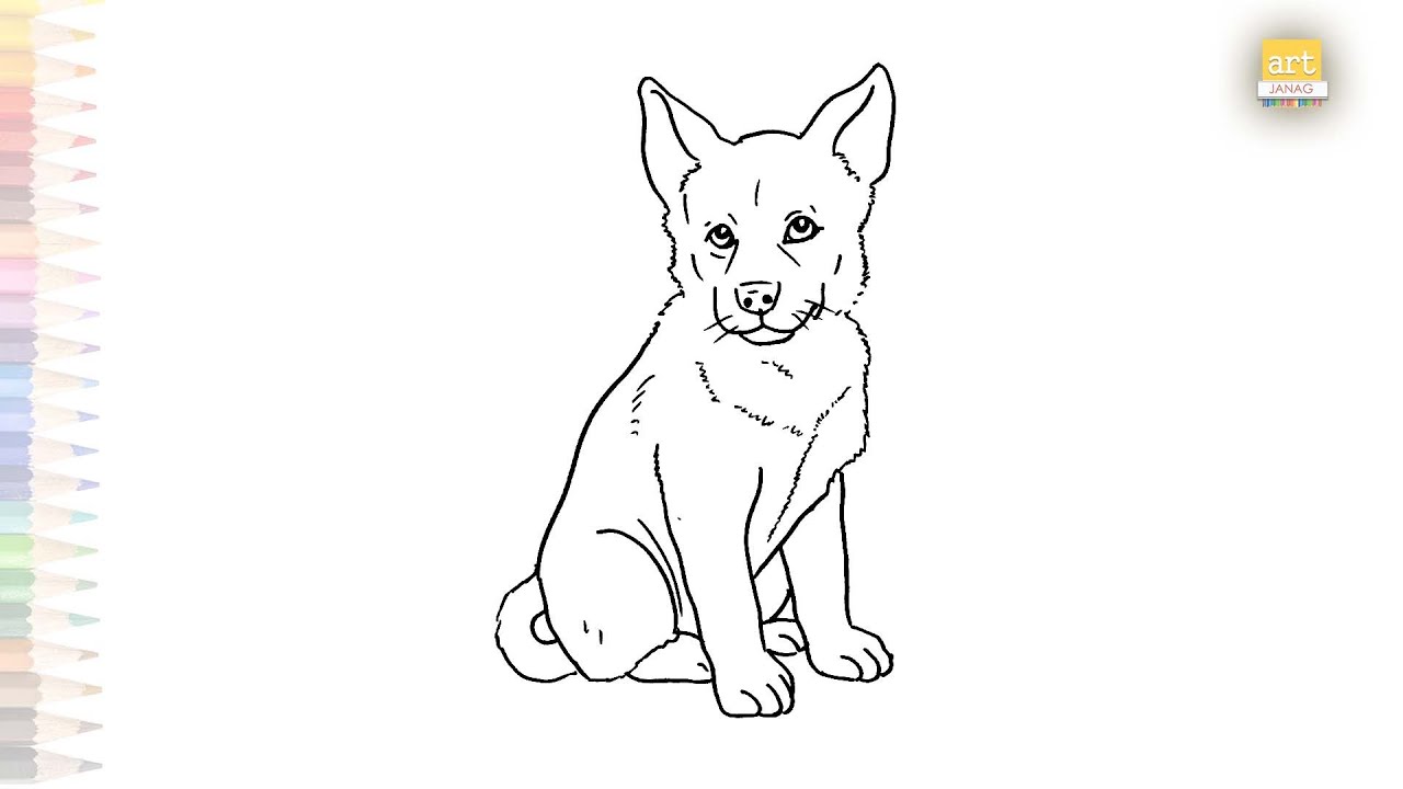 How To Draw A German Shepherd Puppy Step By Step