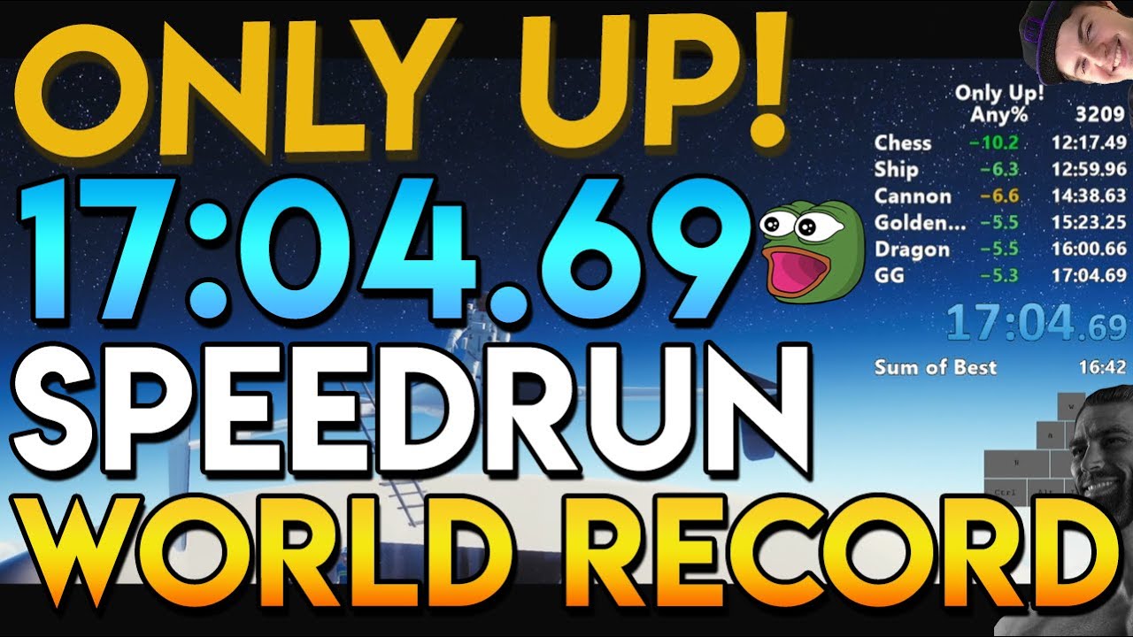Only Up Speedrun In 17 04 Former Record рџ єрџ і Youtube