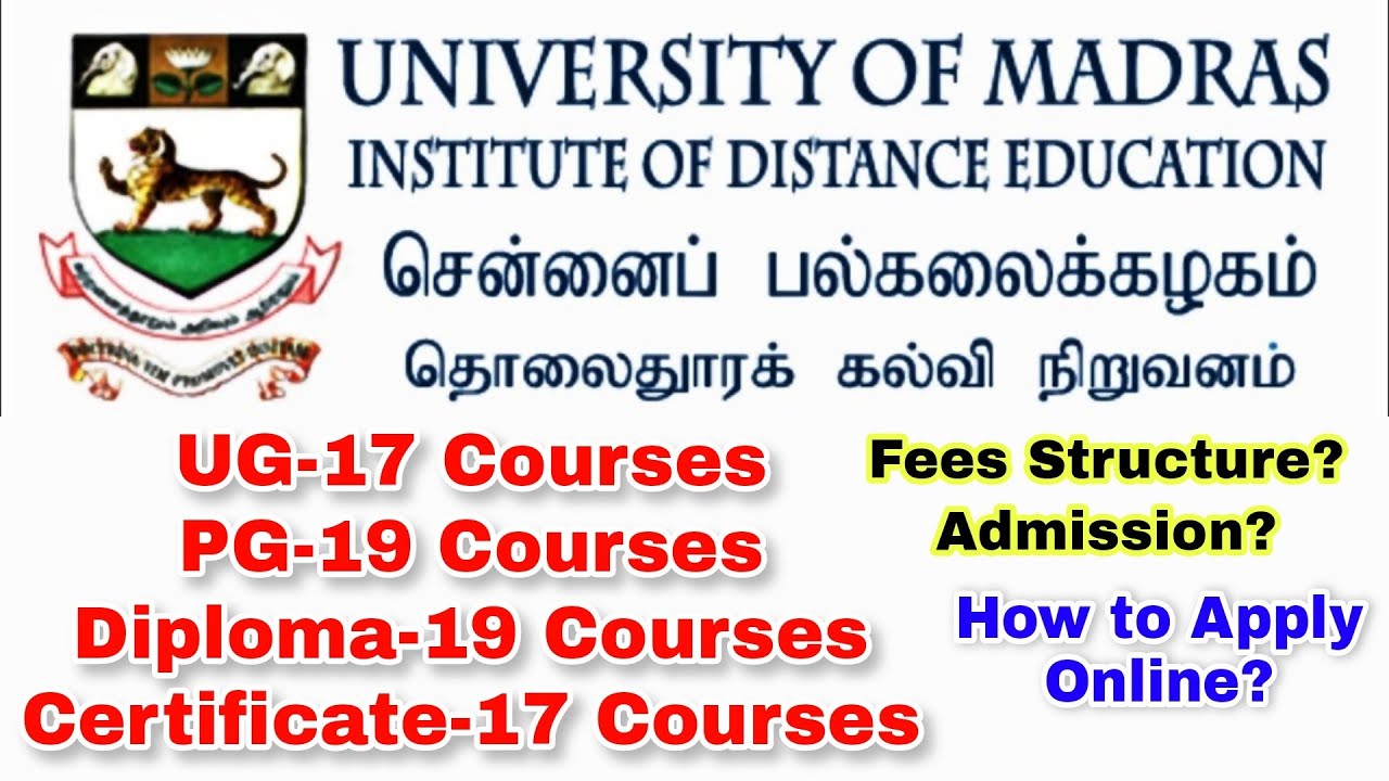Madras University Ide Phone Numbers