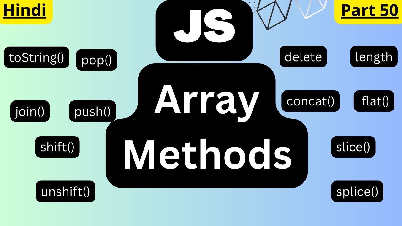 Javascript Array Methods Tutorial In Hindi Arvindprogramming Youtube
