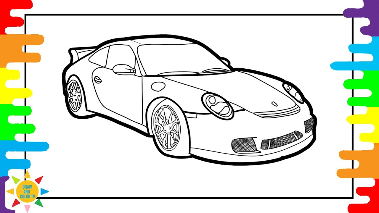 Porsche 911 Gt3 Rs Coloring Pages Porsche 911 Coloring Facading