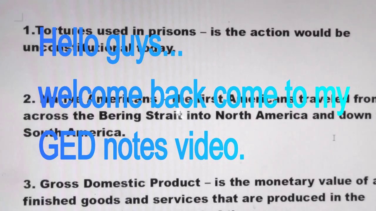 Ged Social Studies Notes At Harry Oloughlin Blog