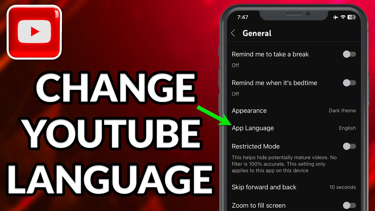 How To Change Language In Youtube Iphone Youtube