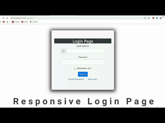 Login Page Using Bootstrap In Asp Net Mvc C Exlet Infoupdate Org