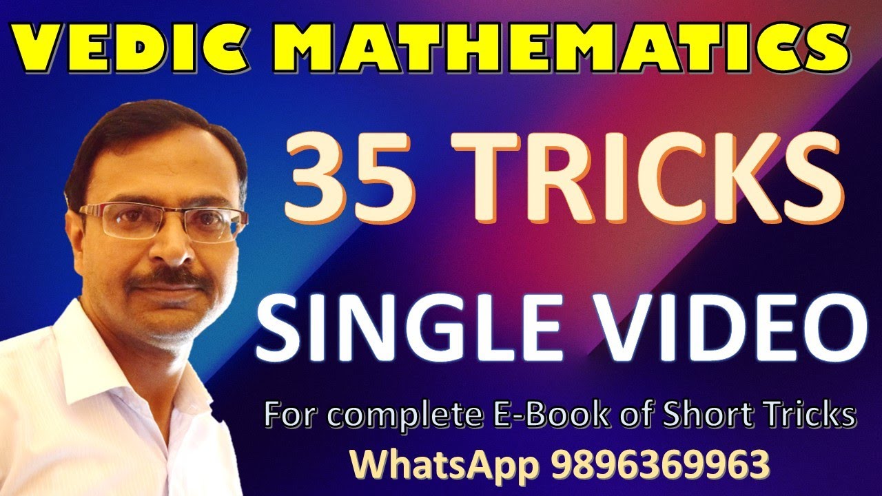 Learn 35 Vedic Math Tricks Youtube