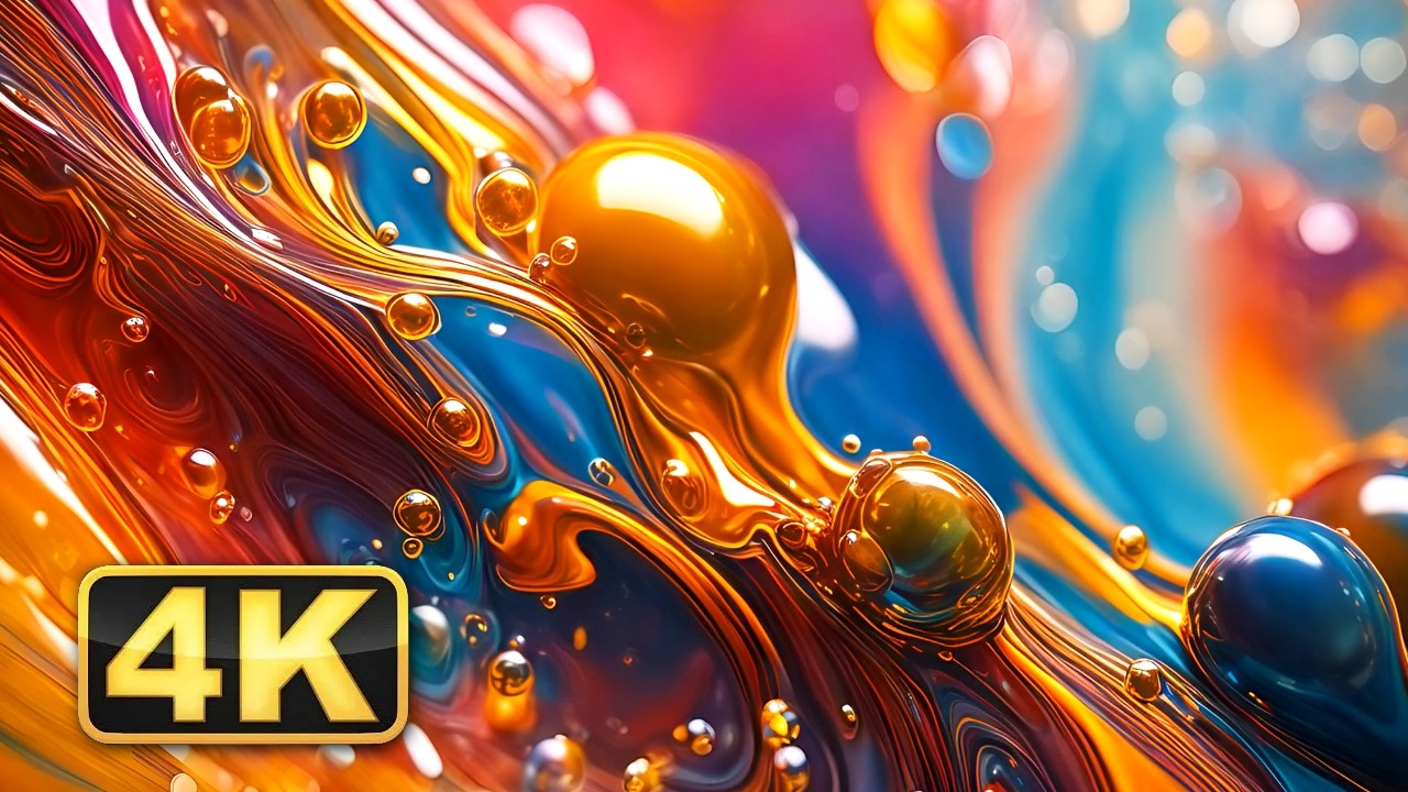 Mesmerizing Colorful Paint Flow Relaxing 4k Visuals With Calming