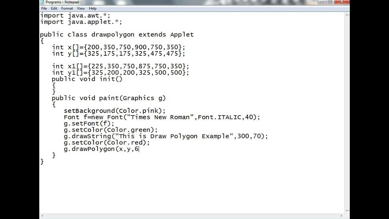 How To Draw Polygon Java Janespread