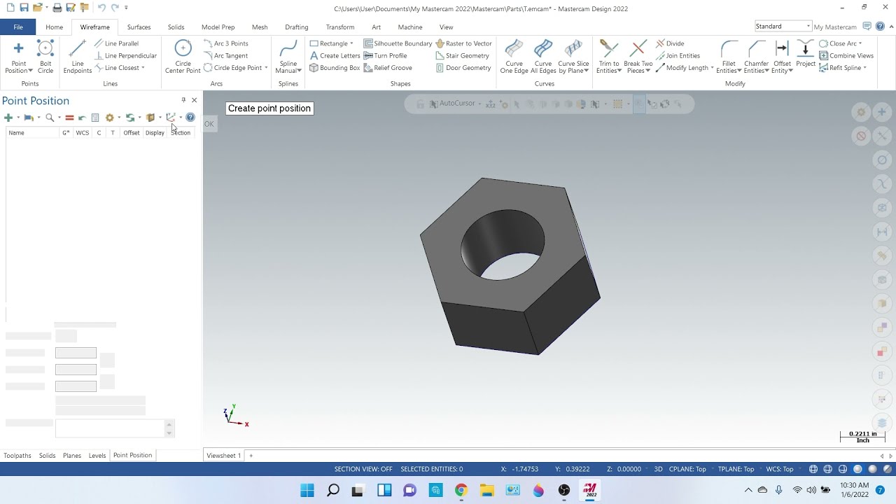 How To Create Solid Model With Threads Mastercam Youtube