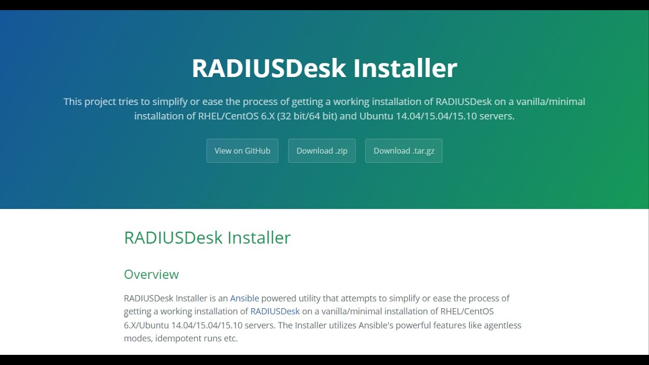 Radiusdesk Installer Ansible Youtube