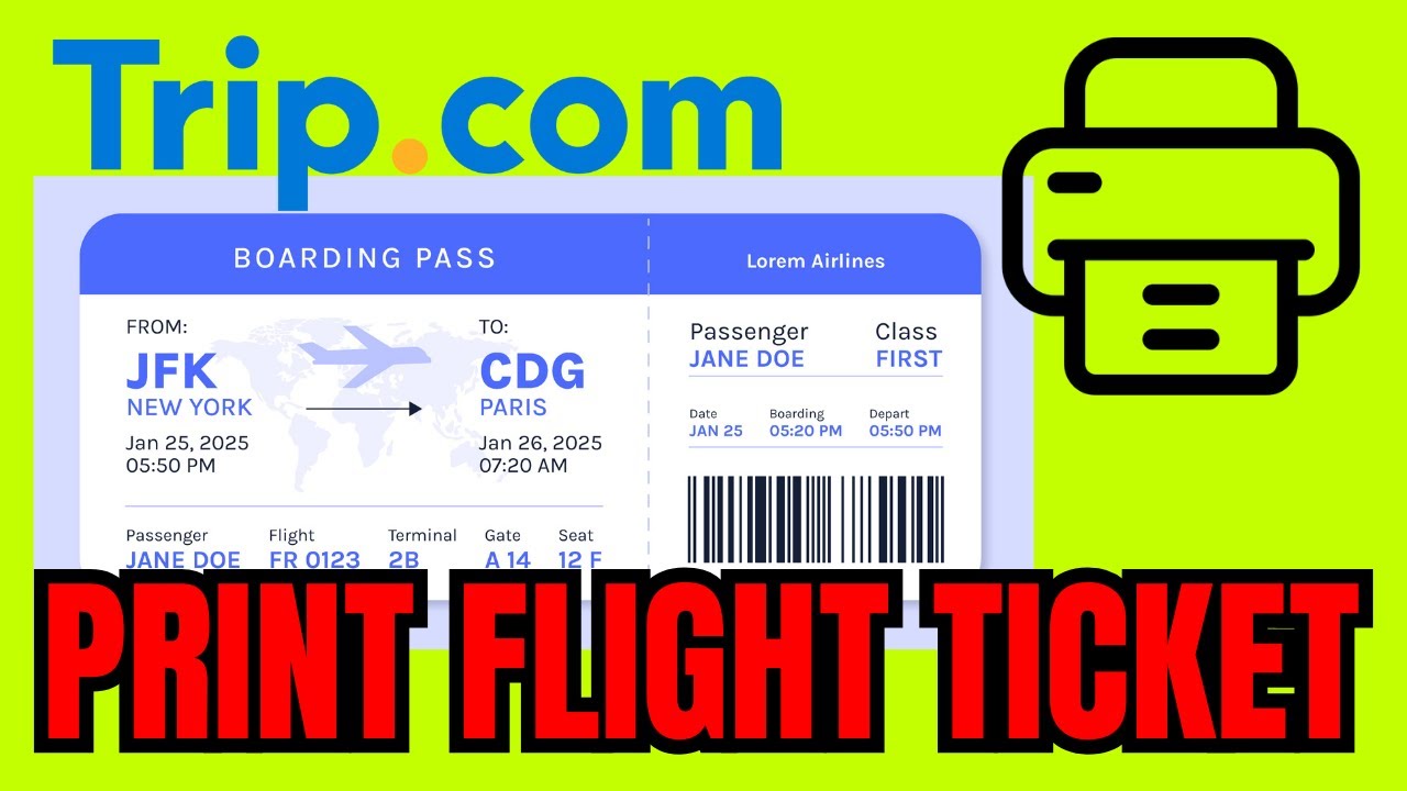 How To Print Flight Ticket From Trip Quick Easy 2026 Youtube