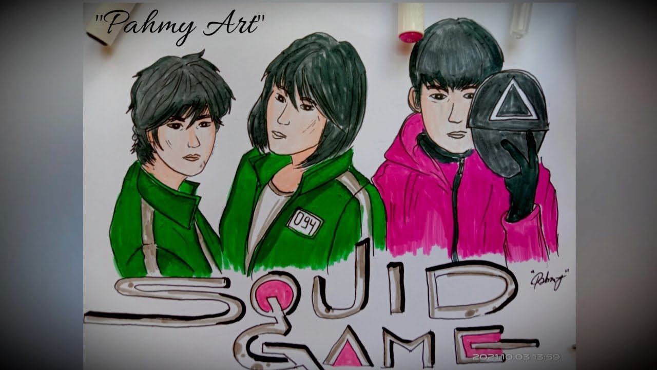 Menggambar Karakter Squid Game Pahmy Art Youtube