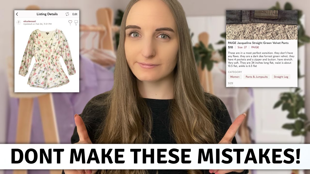 Avoid Making These Mistakes On Poshmark Youtube