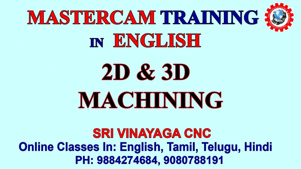 Mastercam Training In English Mastercam Training Youtube
