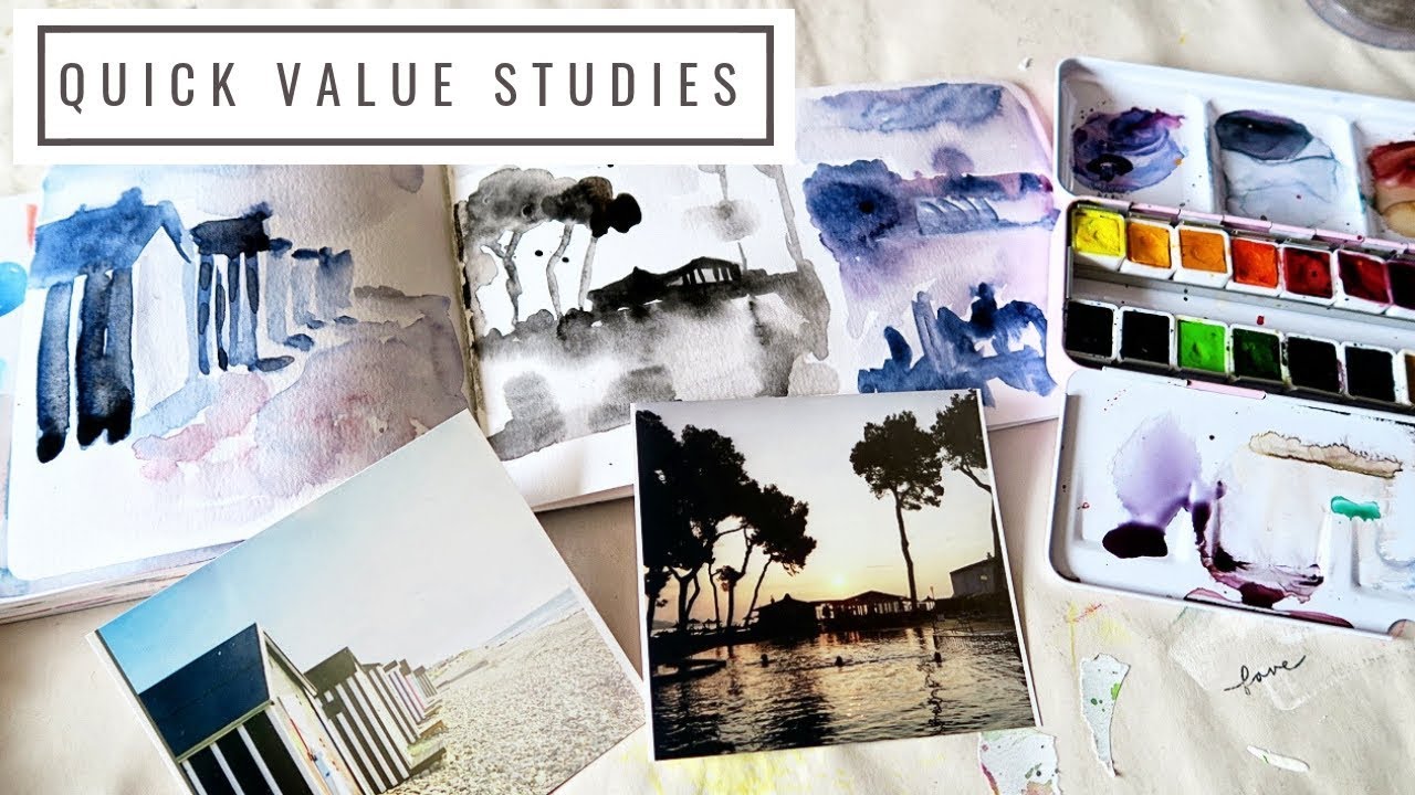 Quick Value Studies In Watercolor Youtube