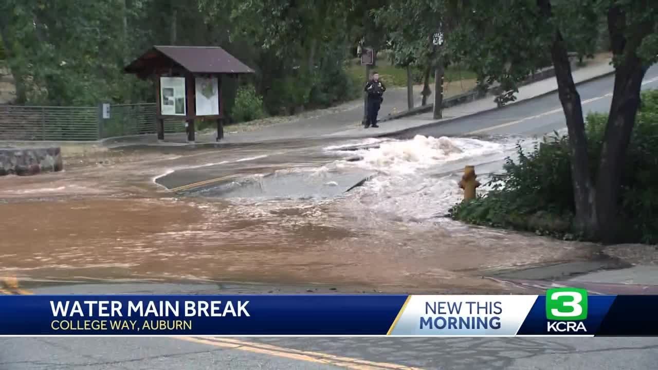 Auburn Water Main Break Causes Damage On Thursday Youtube