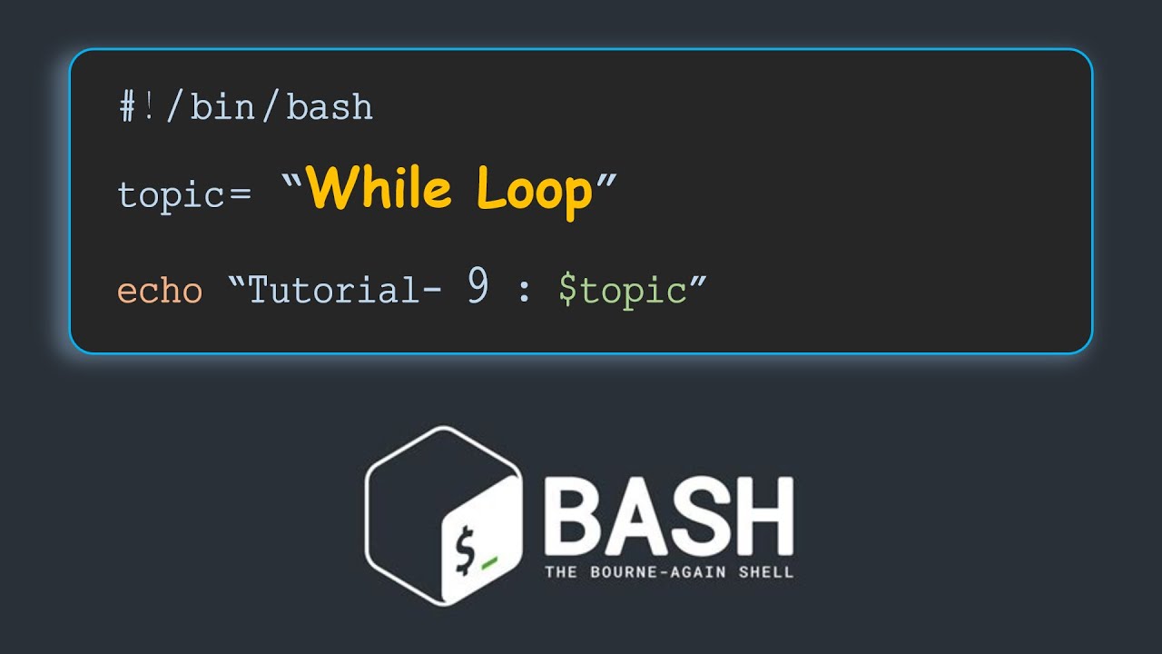 While Loop In Bash Introduction To Bash Scripting Tutorial 9