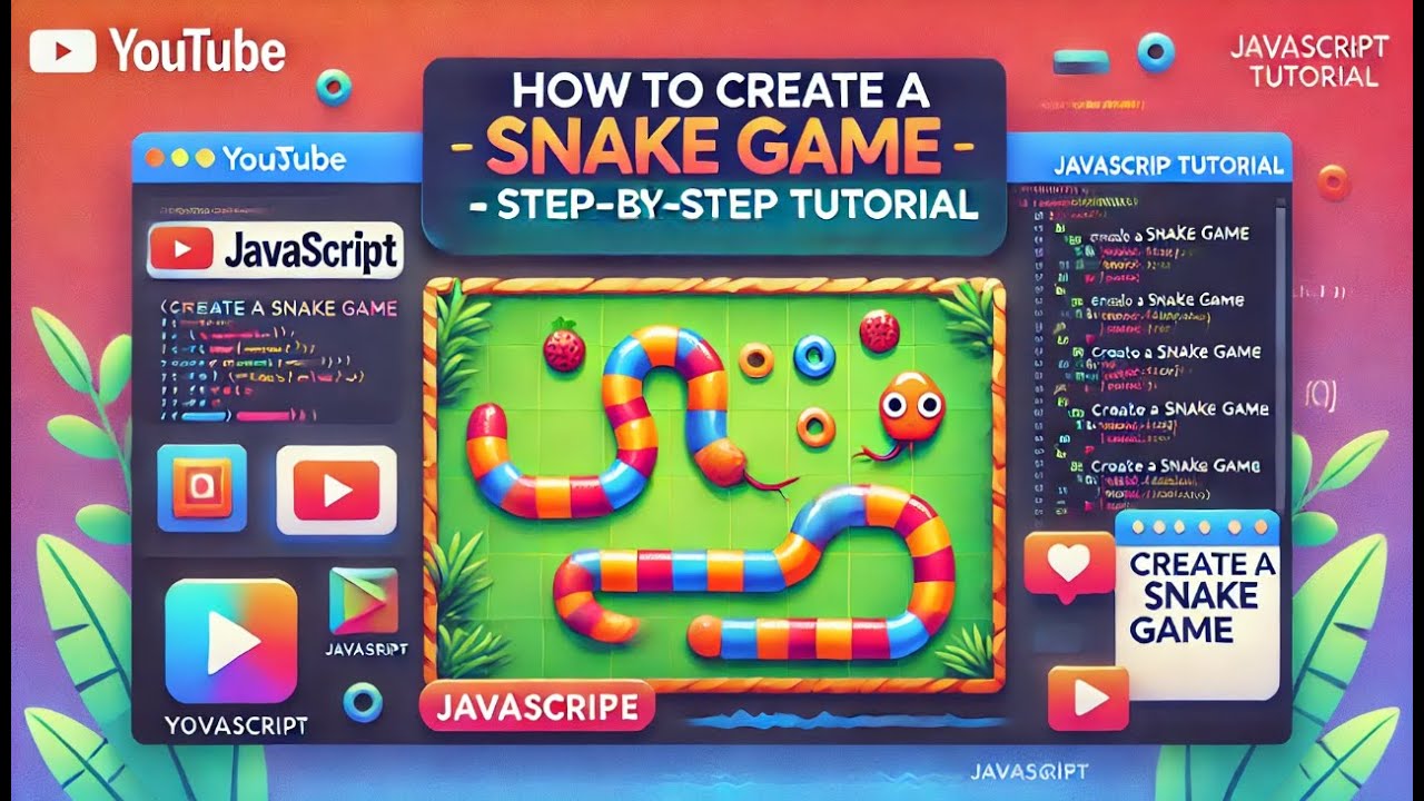 How To Create A Snake Game With Javascript Step By Step Tutorial Youtube