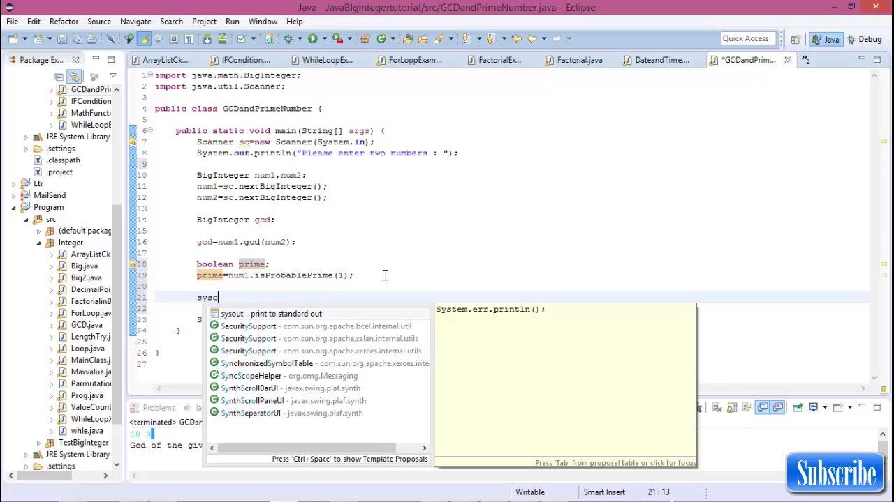 Java Biginteger 7 Prime Number And Gcd Using Function In Java