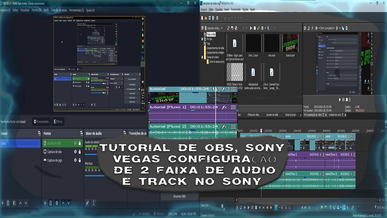 Tutorial Configuração Obs E Mais Track De Audio No Sony Vegas Youtube