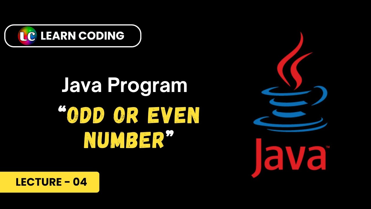 Odd Even Program In Java Learn Coding Youtube