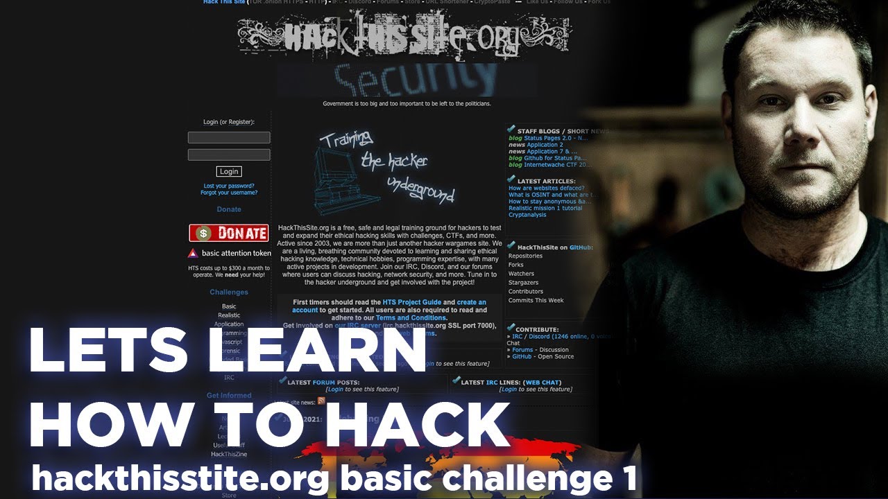 Learn How To Be A Hacker In 2023 Hackthissite Org Basic 1 Youtube