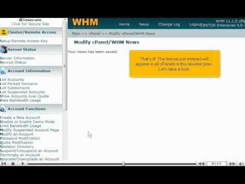 Using Cpanel Whm News In Whm 11 Web Host Manager Whm 11 Cpanel