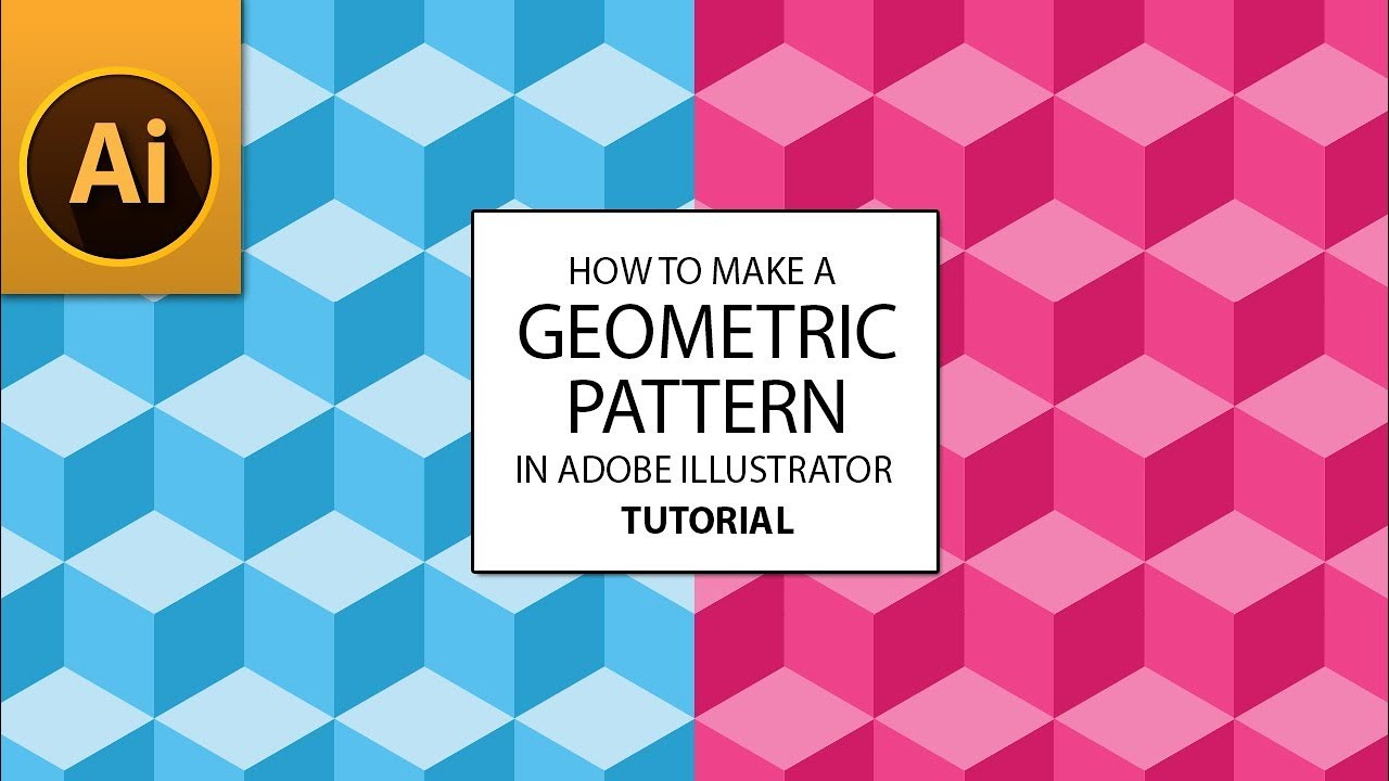 Repeating Geometric Pattern Tutorial In Illustrator Youtube