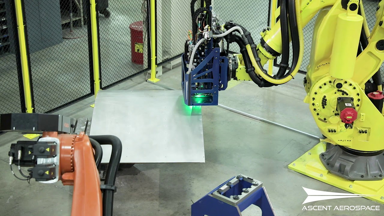Aerospace Robotic Drilling And Fastening Cell Youtube