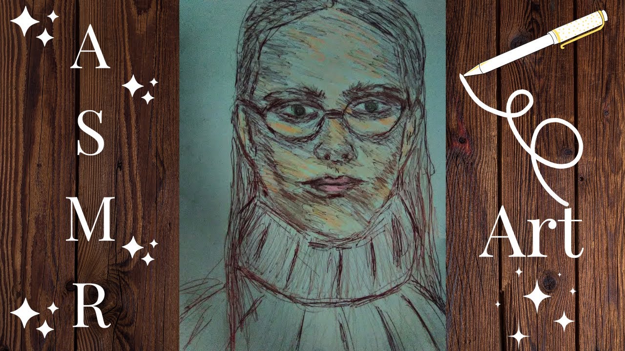 Asmr Doodle Art Portrait Relaxing Sketch Drawing Scratching Sounds