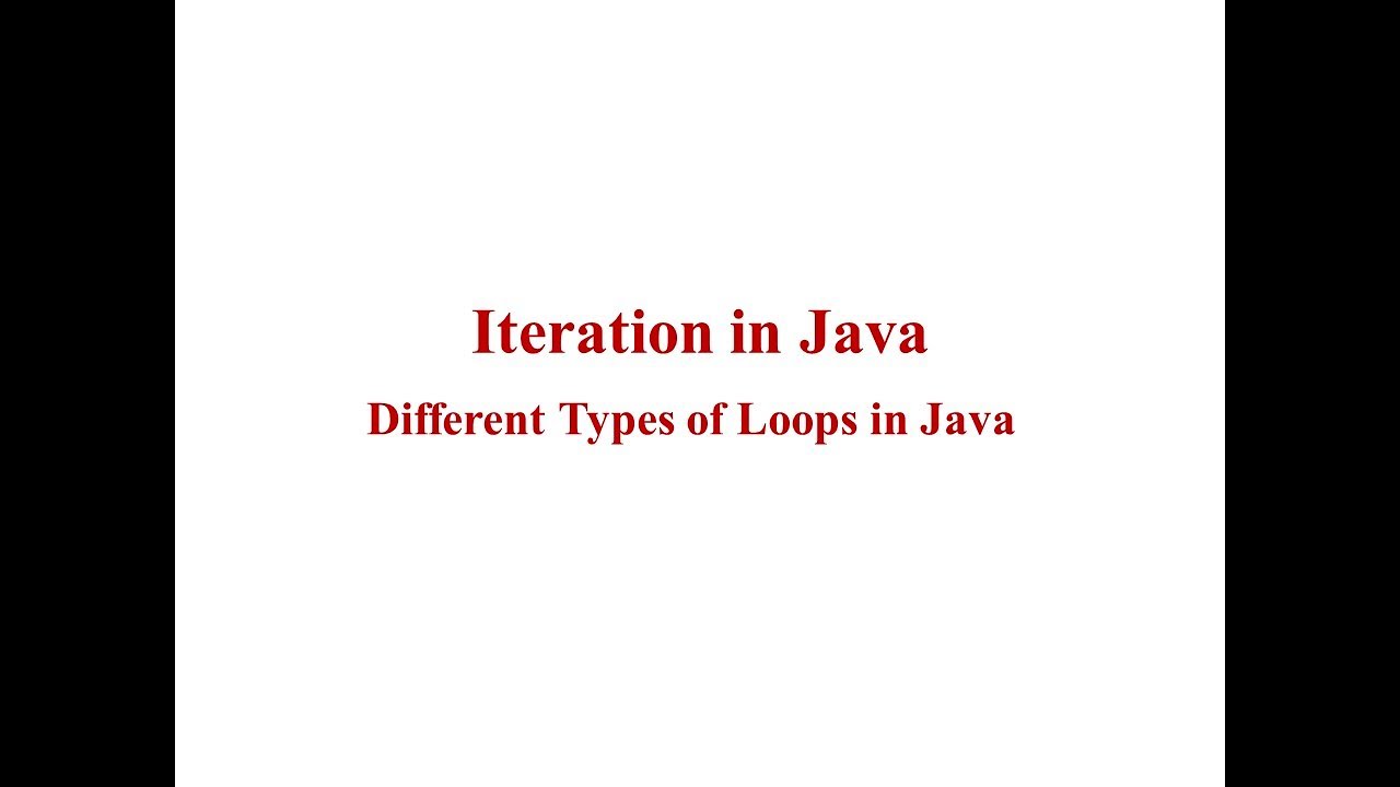 Java Iteration Youtube