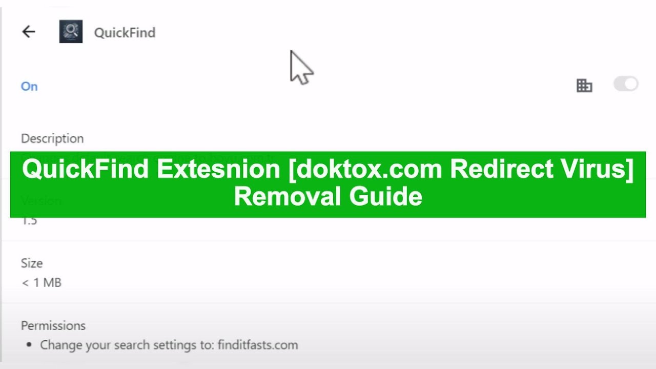 How To Remove Quickfind Extension Doktox Redirect Virus Way To
