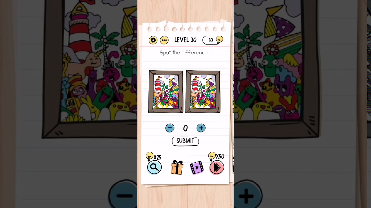 Brain Test Level 30 Spot Differences Walkthrough Youtube